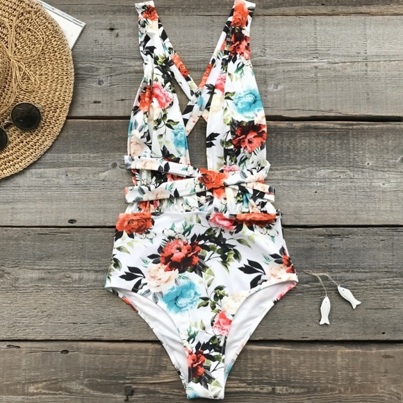 Swim | Floral Sexy Multi Wrap Monokini Onepiece Swimsuit | Poshmark